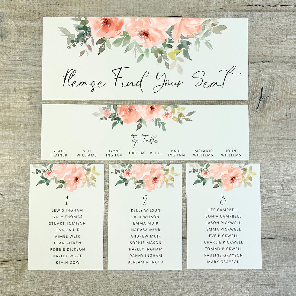 Peachy (DIY Table Plan Cards) | Pumpkin