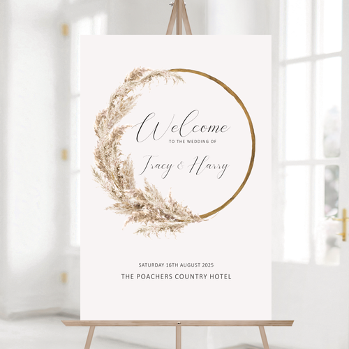 Pampas Grass (Welcome Sign) | Pumpkin