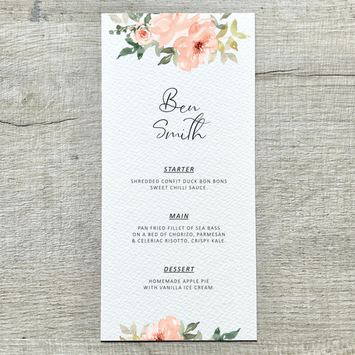 Peachy (Place Setting Menu) | Pumpkin