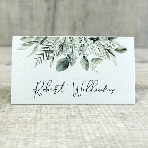 Fresh Greenery (Guest Name Place Card) | Pumpkin