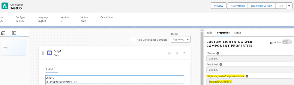 Update Omniscript From Flexcard