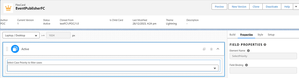 Communicate between two Flexcards using Pubsub Events