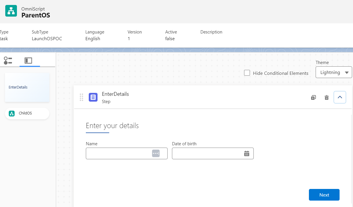 Launch an Omniscript from another Omniscript