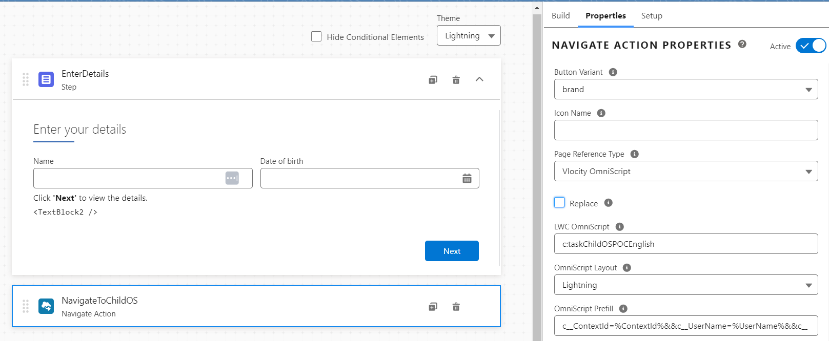 Launch an Omniscript from another Omniscript