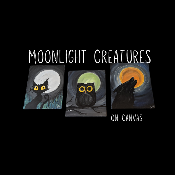 Moonlight Creatures on Canvas | I Heart Art Studios