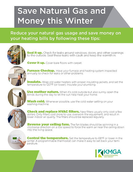 Save Natural Gas and Money this Winter | City of Burrton