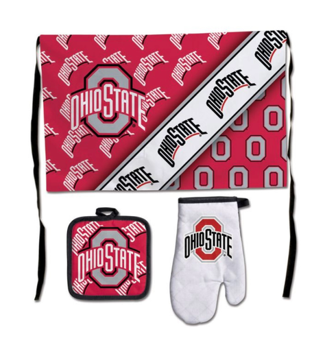 Ohio State Apron BBQ Grilling Kit | Buckicon