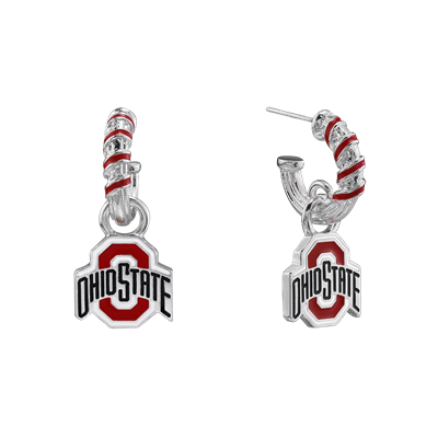 Ohio State Candy Cane Earrings | Buckicon