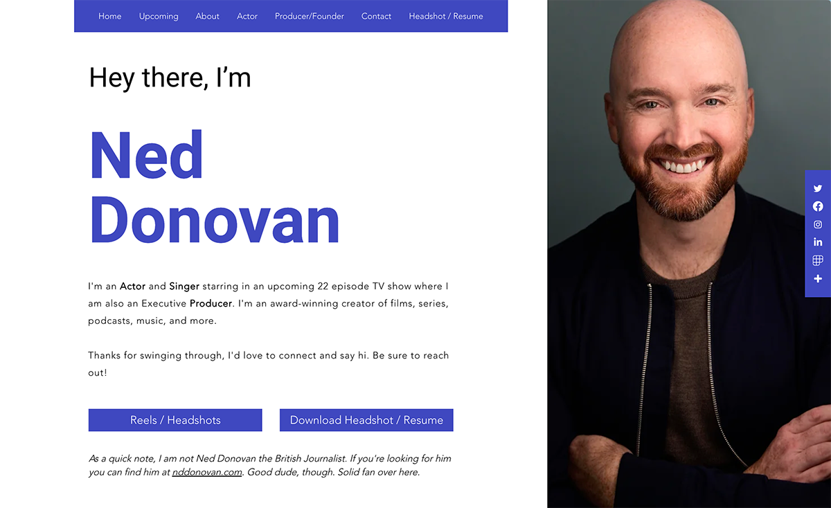 Ned Donovan | Actor, Singer, & Producer