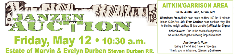 Upcoming Auctions | Janzen Auction