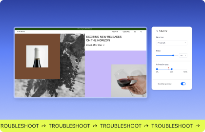 How to fix a scroll effect that appears too late on Wix Studio