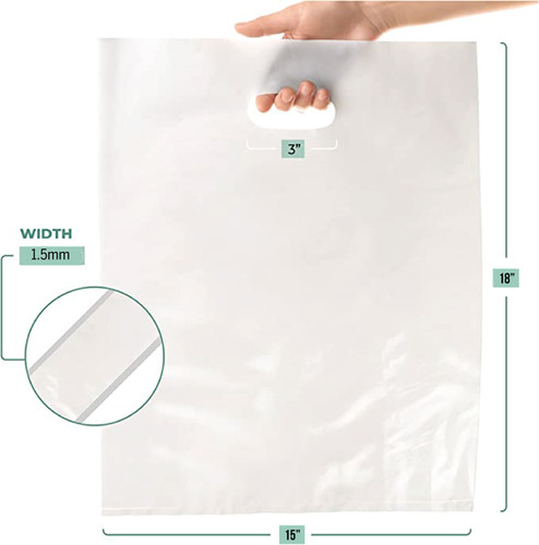 15x18+4" Plain Die Cut Bags | Riven Distributors