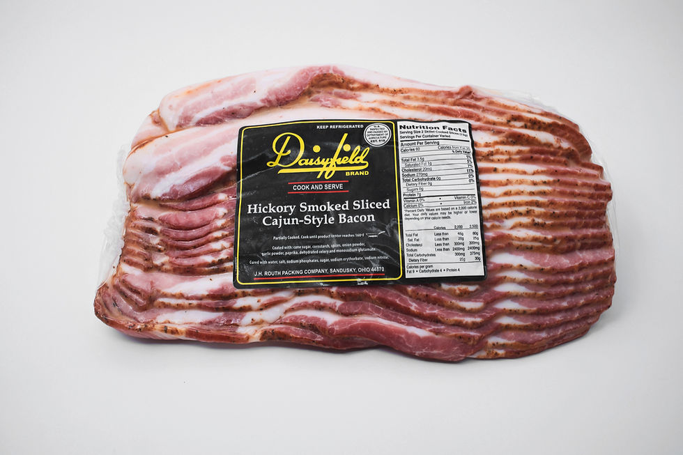 Daisyfield Hickory Smoked Cajun Style Sliced Bacon | Strip District Meats