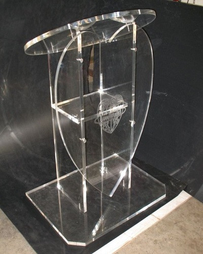 Love World Customized Glass Pulpit | samac
