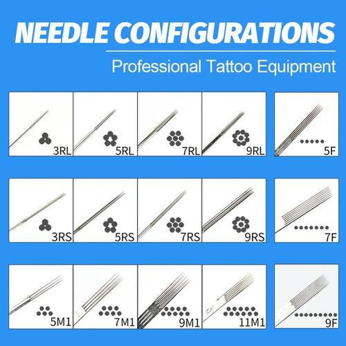 50/20//10/5PCS Sterilized Tattoo Needles 1 3 5 7 9 11 13 14 15RL RS M1 ...