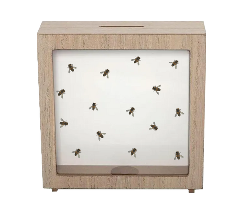 Wooden Money Box - Honeybees Pattern - Country Garden Design - Donna ...