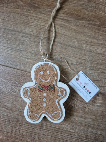 White Neutral Wooden Unique Handmade Gingerbread Man Wall Hanging ...