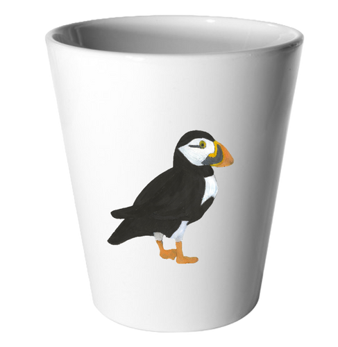 Ceramic Plant Pot - Puffin - Coastal Seaside Bird Design - Donna Fowler ...