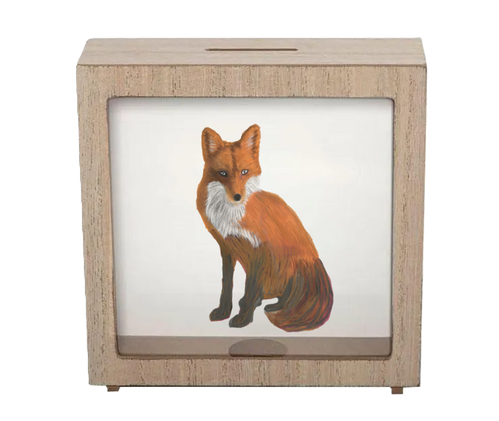 Wooden Money Box - Fox - Country Wildlife Design - Donna Fowler ...