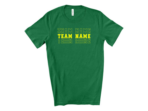 Stacked Sports Team Name Custom Softstyle Shirt | RobotPanda Creations