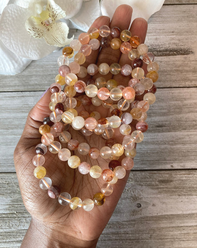 Fire Quartz Bracelet 7.5mm | Yana Bejeweled