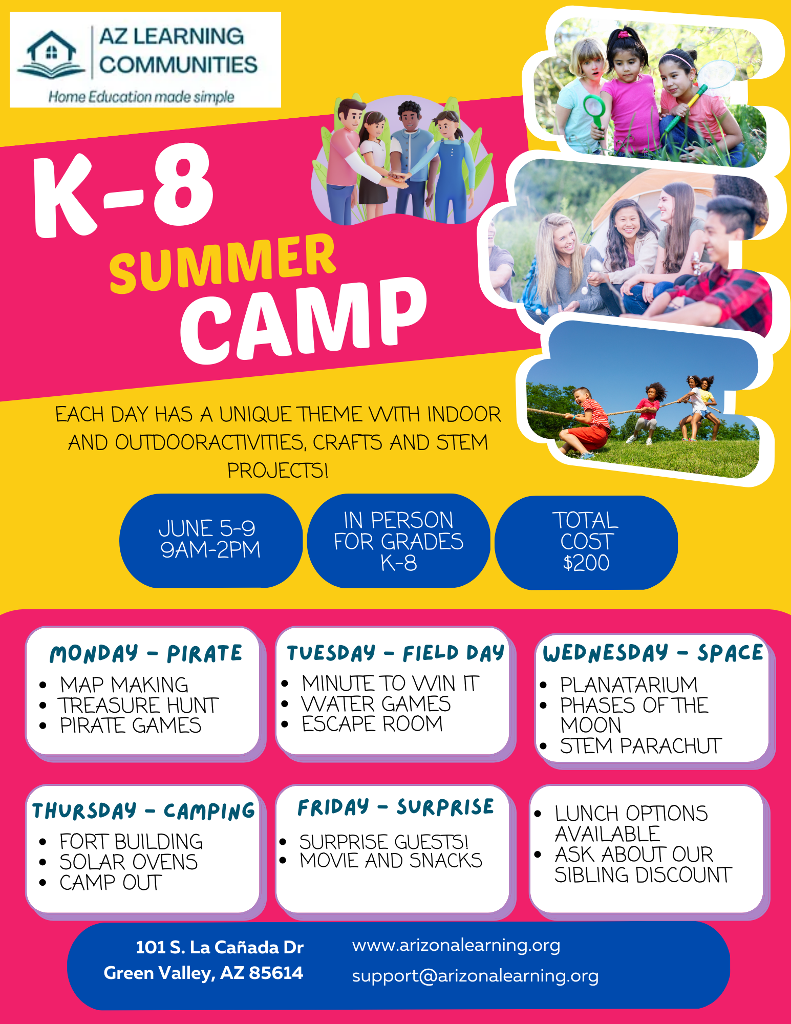 Grades K-8 Summer Camp | AZ Learning