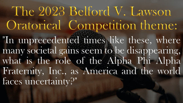 The Belford V. Lawson Oratorical Competition 2023