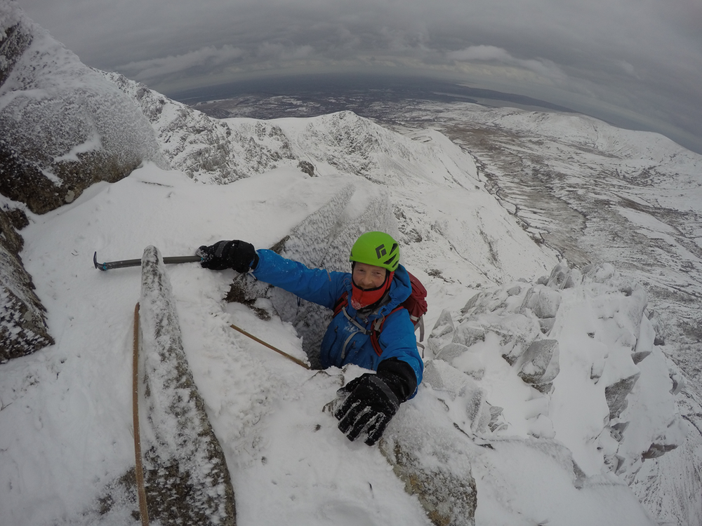 Winter mountaineering on Crib Lem