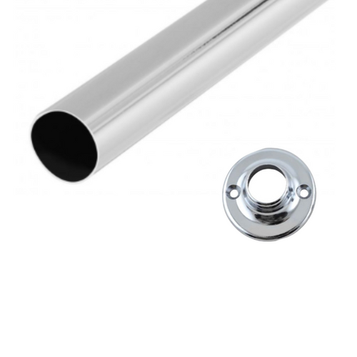 ROUND CHROME TUBING - 3 METRE LENGTH | Roco Fittings