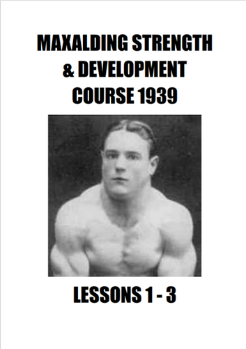 1939 Original Strength and Development Maxalding Course ebook | Golden ...