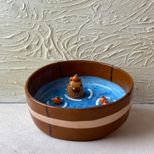 Capybara Hot Bath Bowl 3 | Wildflower Pottery