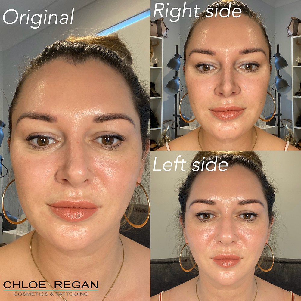 Two sides of our faces are definitely not twins 👯‍♀‍