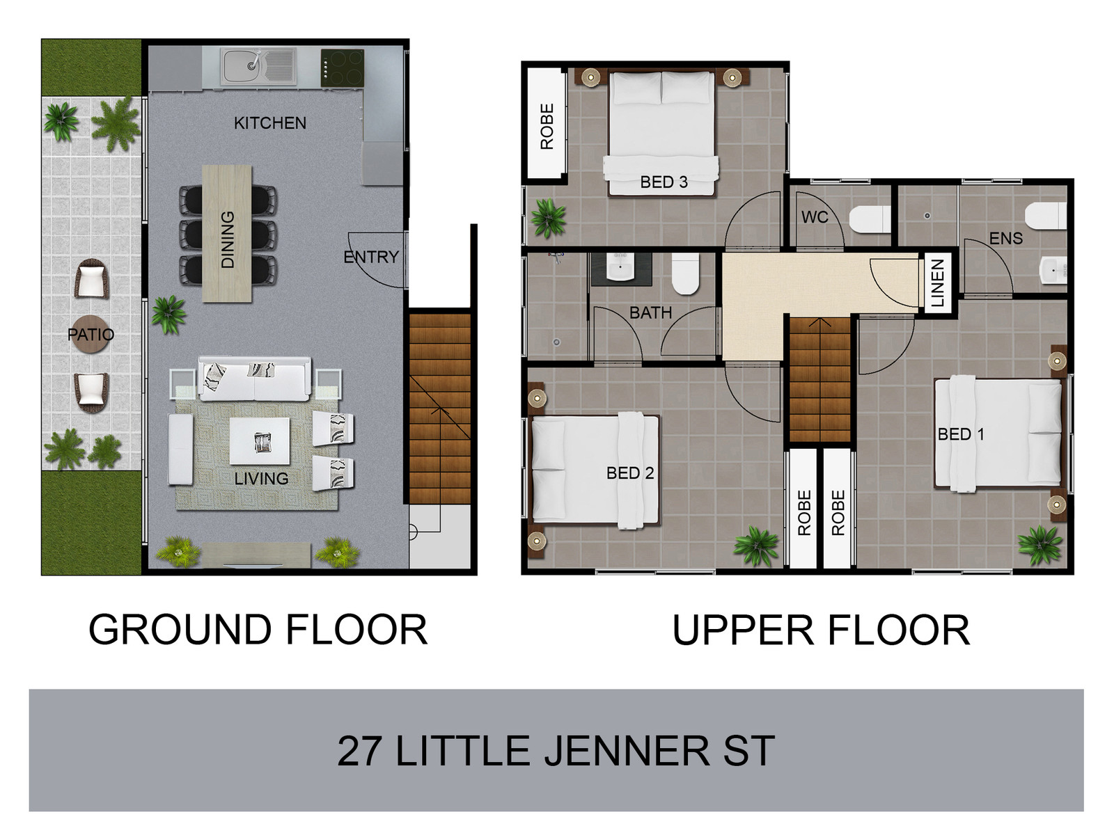 2D colour floor plan for a development project - Nundah, Brisbane QLD