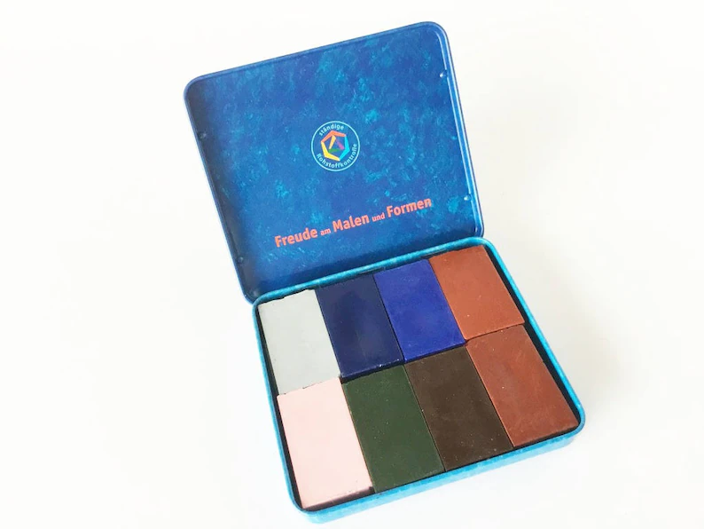 Stockmar, 8 Pure Beeswax Block Crayons, Assorted Colours | Halton Waldorf