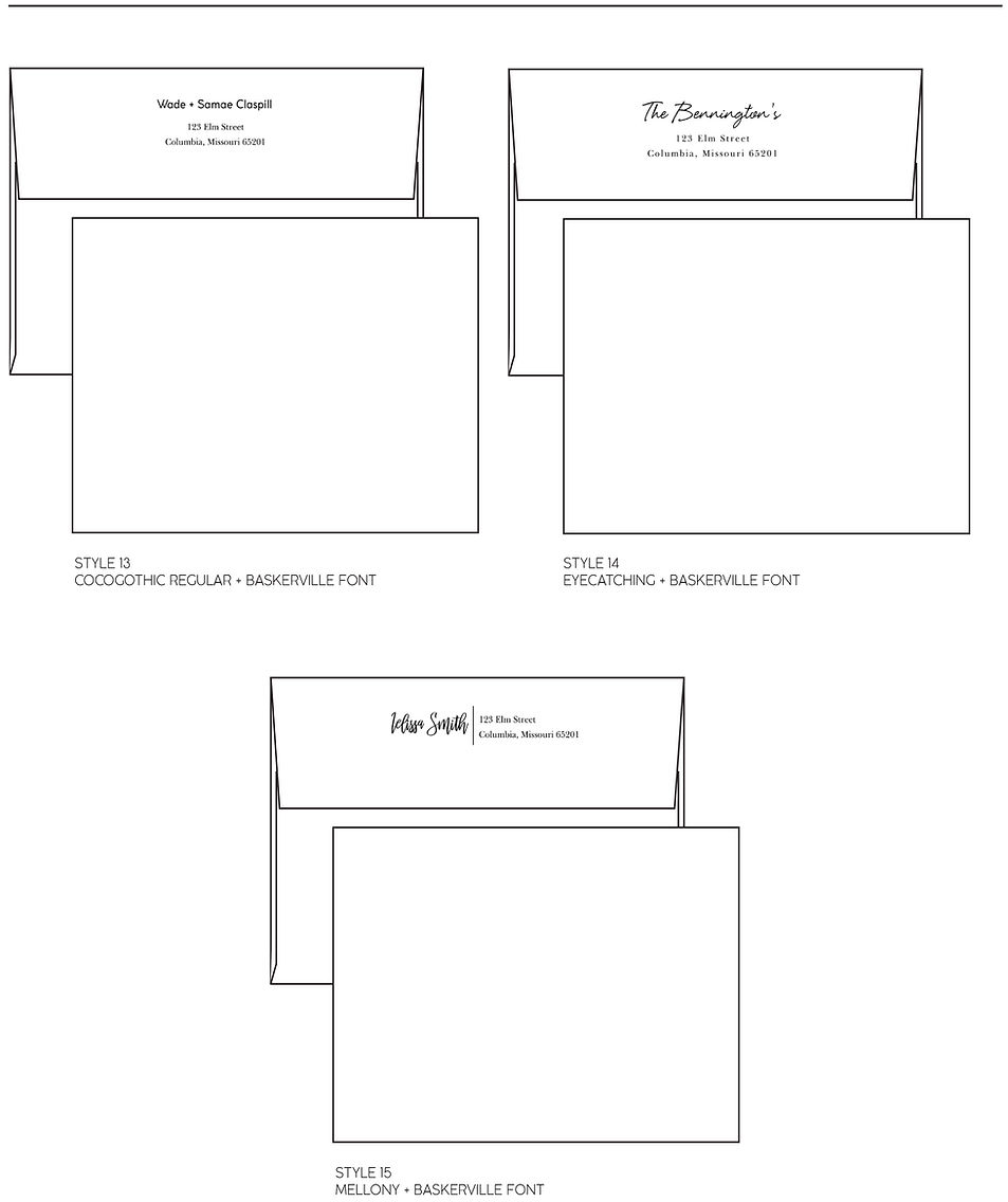 ENVELOPE OPTIONS | cards