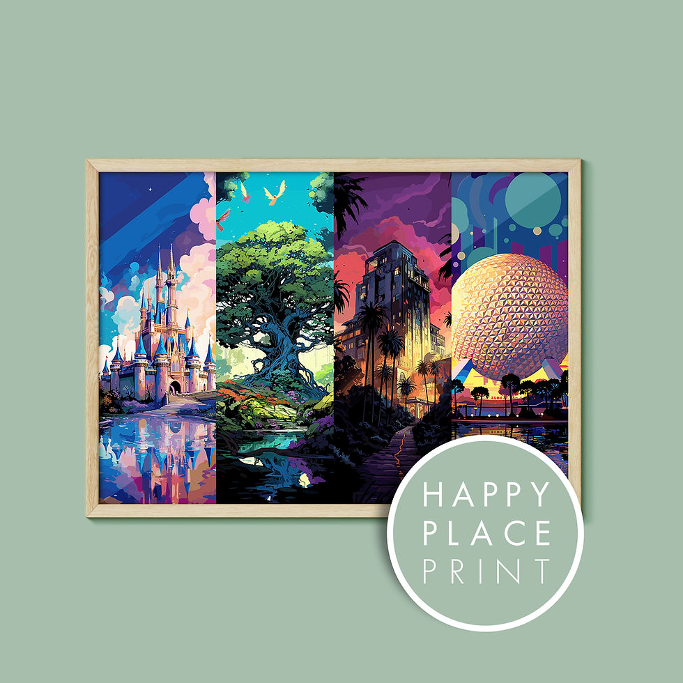 Walt Disney World Prints | Happy Place Print