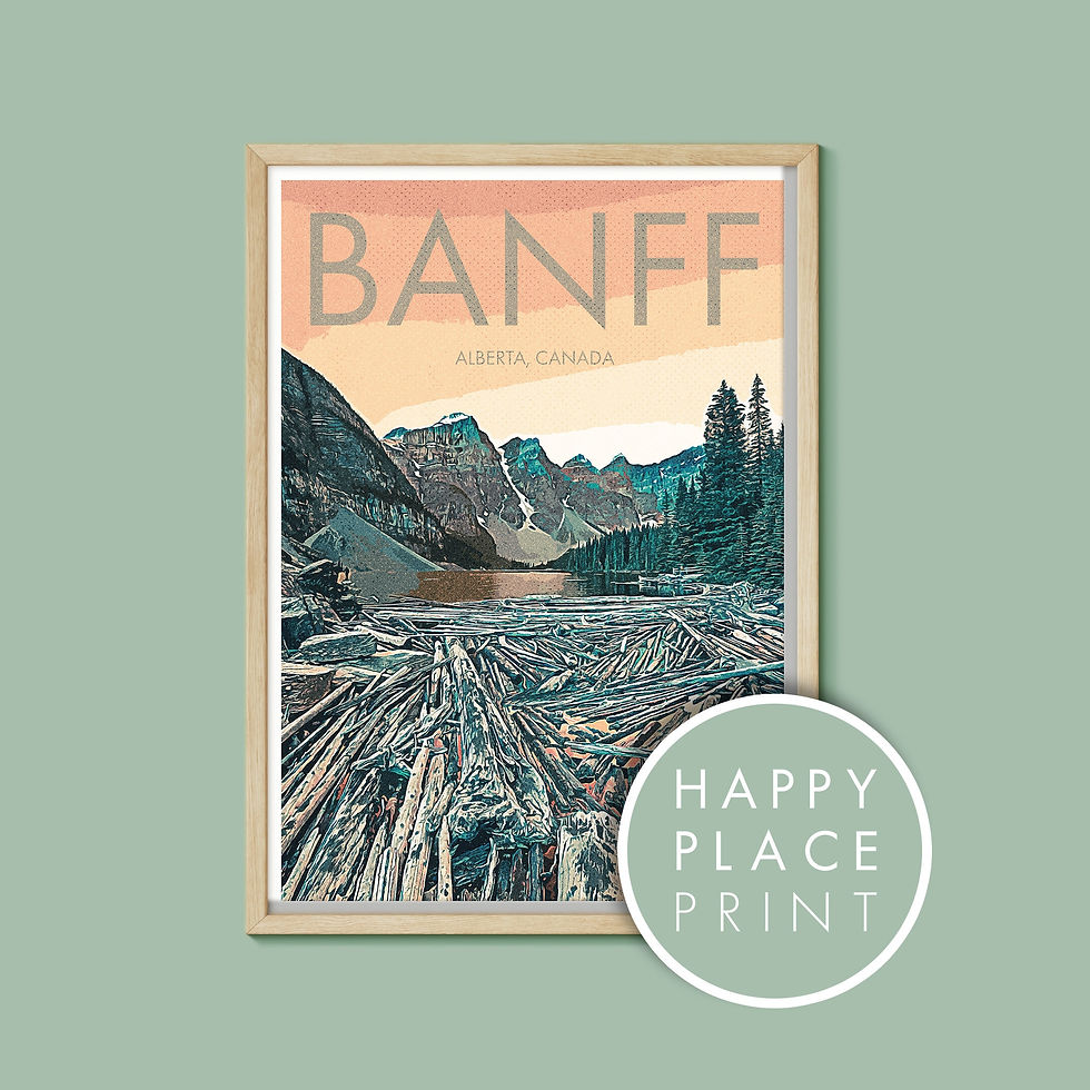 Happy Place Print | Unique Worldwide Travel Prints