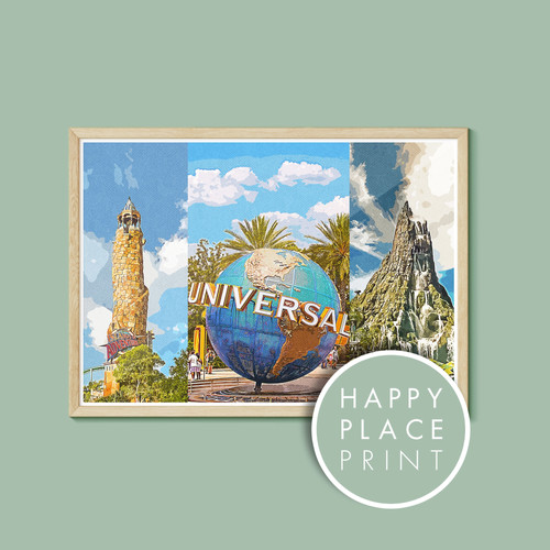 Universal Orlando Resort Retro Poster, Universal Studios Print ...