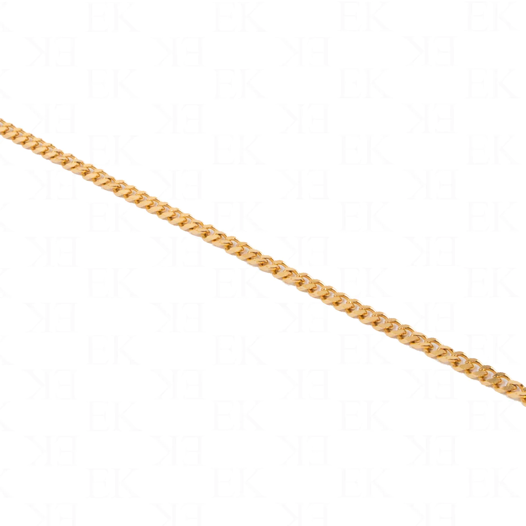 EK MALAYSIA SMALL CUBAN LINK CHAIN GOLD (N031-G) | outcaststorebkk.com