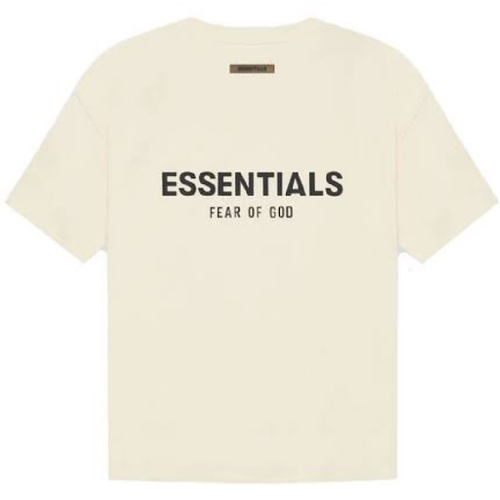 ESSENTIALS BACK LOGO EMBOSSED TEE - CREAM | outcaststorebkk.com