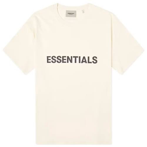 ESSENTIALS FRONT LOGO TEE - CREAM | outcaststorebkk.com