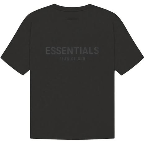 ESSENTIALS BACK LOGO EMBOSSED TEE - BLACK | outcaststorebkk.com