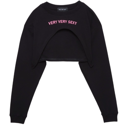 VERY VERY SEXY HIGH CROP TOP (Black) | outcaststorebkk.com