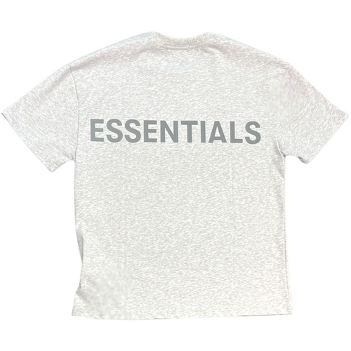 ESSENTIALS BACK LOGO 3M TEE - HEATER GREY | outcaststorebkk.com