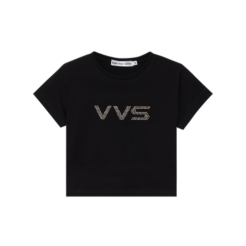 VVS "VVS DIAMOND" Baby tee - Black | outcaststorebkk.com