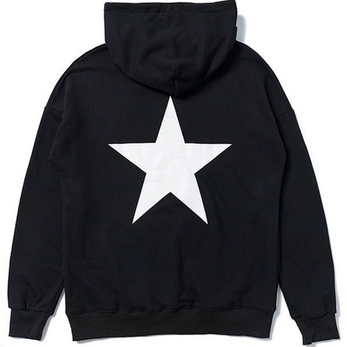 ESSENTIALS STAR HOODIE - BLACK | outcaststorebkk.com