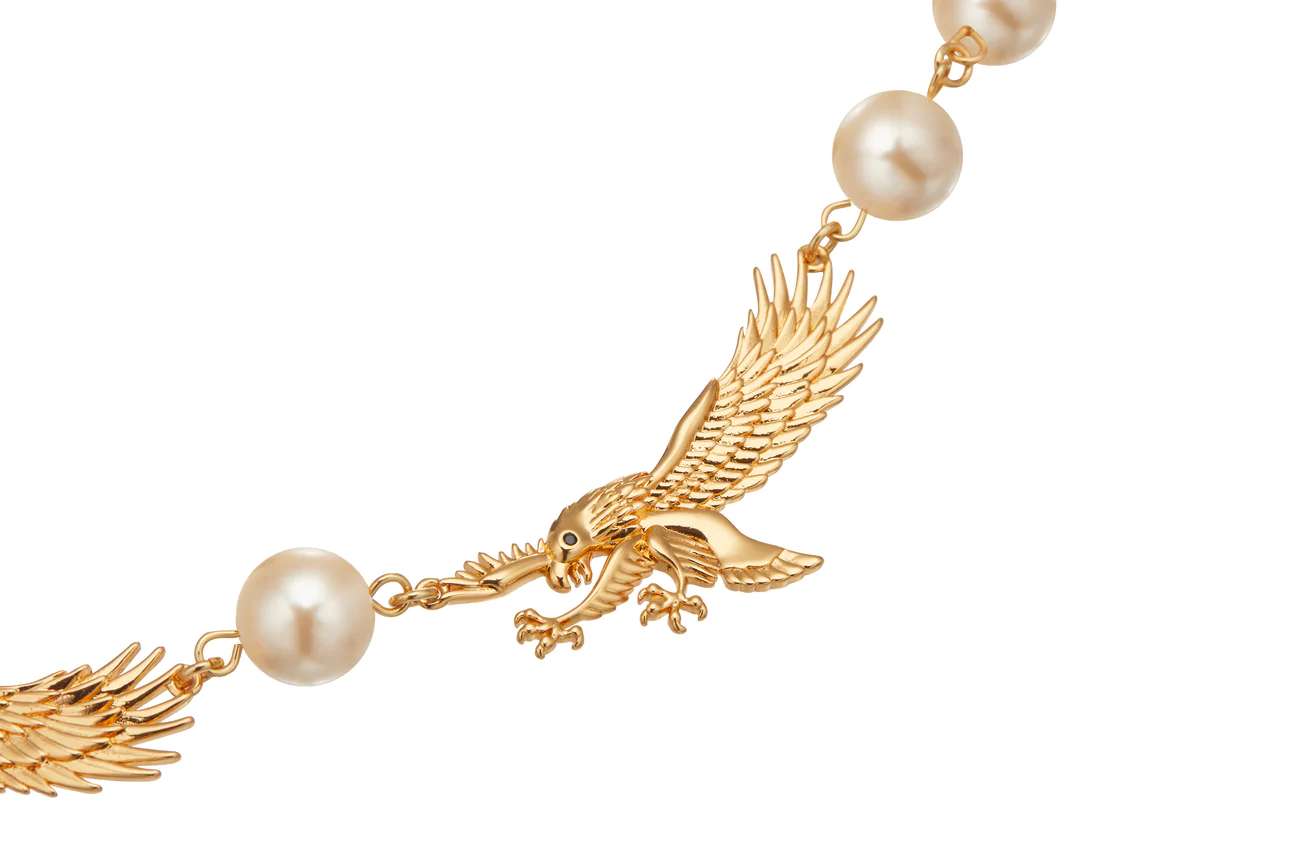 STUGAZI Ed Hardy Eagle Angel GOLD NECKLACE | outcaststorebkk.com