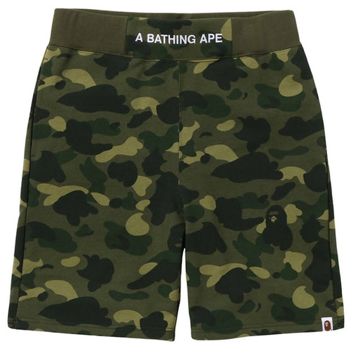 BAPE COLOR CAMO SWEAT SHORT (SS22) - GREEN | outcaststorebkk.com