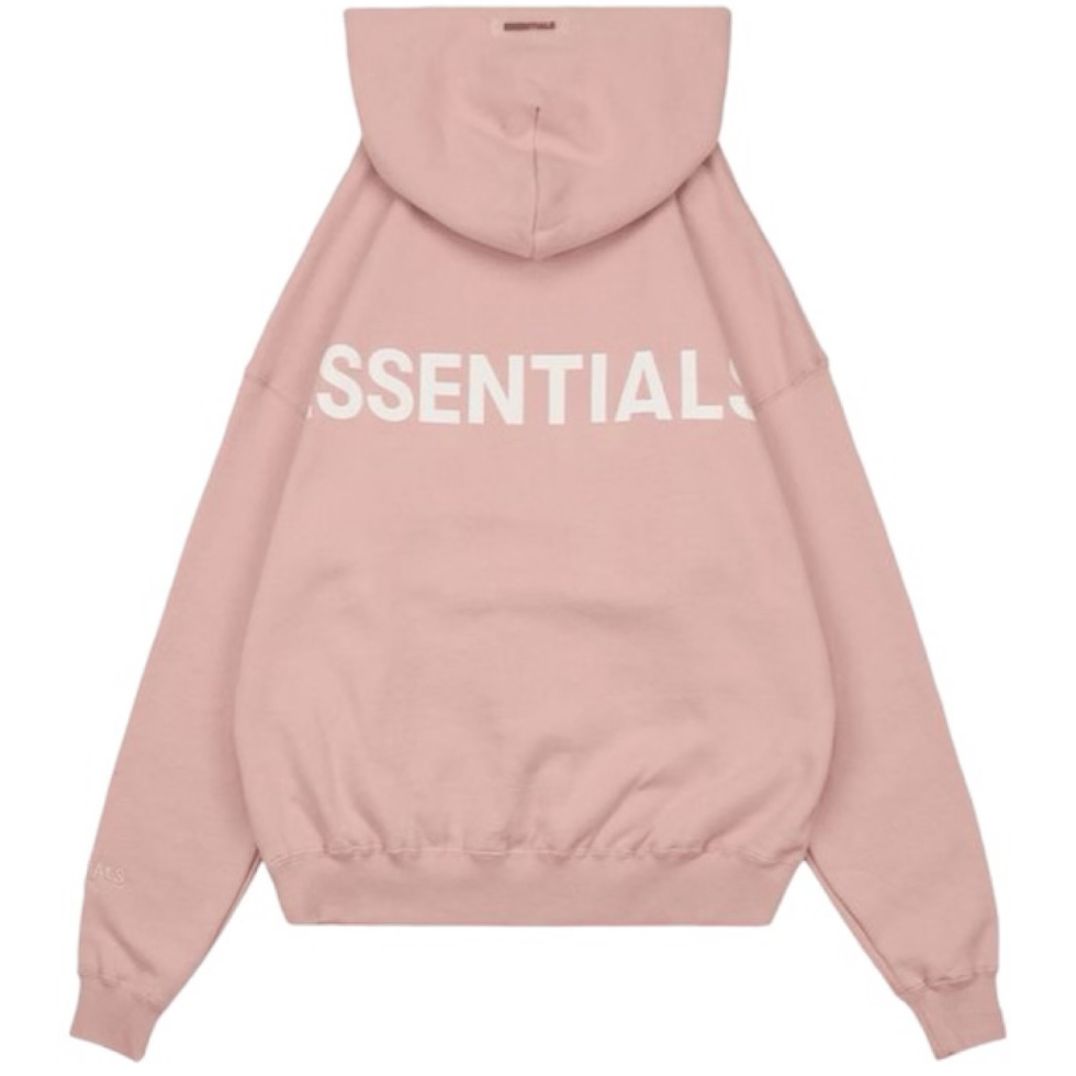 ESSENTIALS BACK LOGO 3M HOODIE - PINK | outcaststorebkk.com