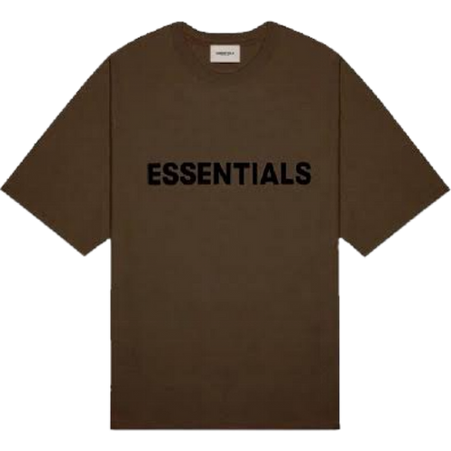 ESSENTIALS FRONT LOGO EMBOSSED TEE (BROWN) | outcaststorebkk.com